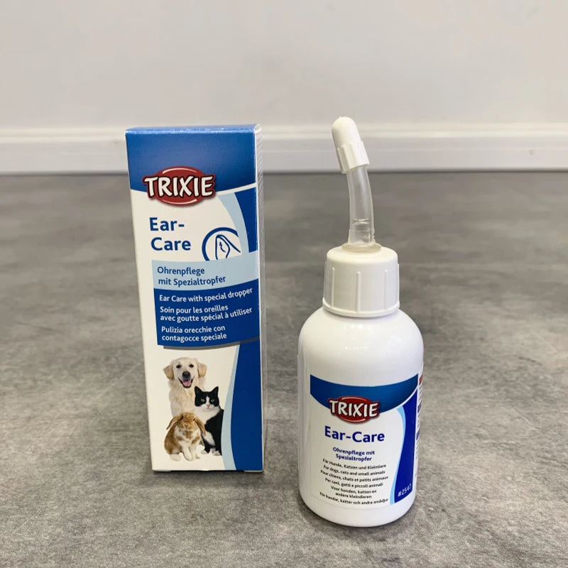 Pet dog ear cleaning care solution ear drops ear mites ear wax anti-in ...